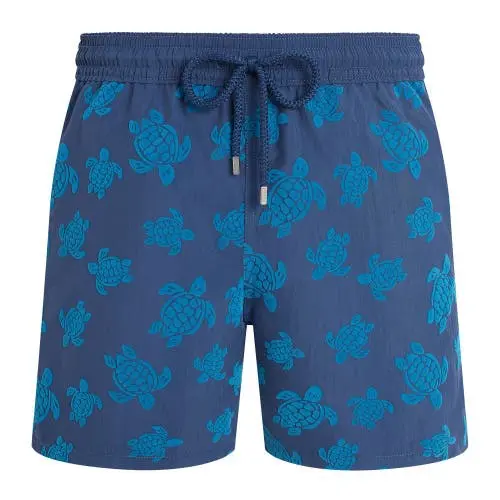 Vilebrequin Moorea Flocked Ronde Des Tortues Swim Shorts - Evening