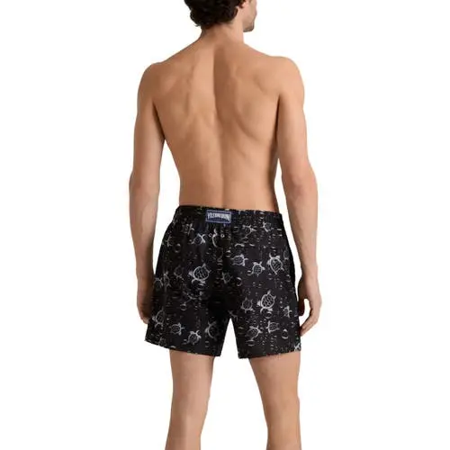 Vilebrequin Micro-perforated Ultra-light Packable Swim Shorts - Black