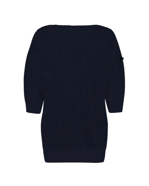 Vilebrequin Crochet Organic Cotton And Linen Sweater - Navy