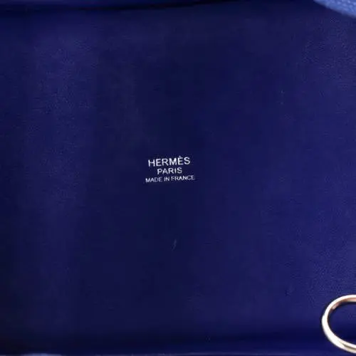 Hermès Cargo Picotin Lock Bag Canvas And Swift Pm - Blue