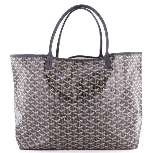 Goyard Saint Louis Tote Coated Canvas Gm - Black