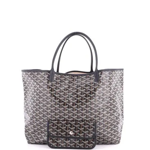 Goyard Saint Louis Tote Coated Canvas Gm - Black