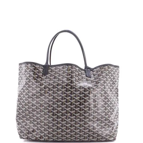 Goyard Saint Louis Tote Coated Canvas Gm - Black