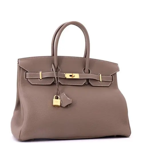 Hermès Birkin Handbag Togo With Gold Hardware - Etoupe