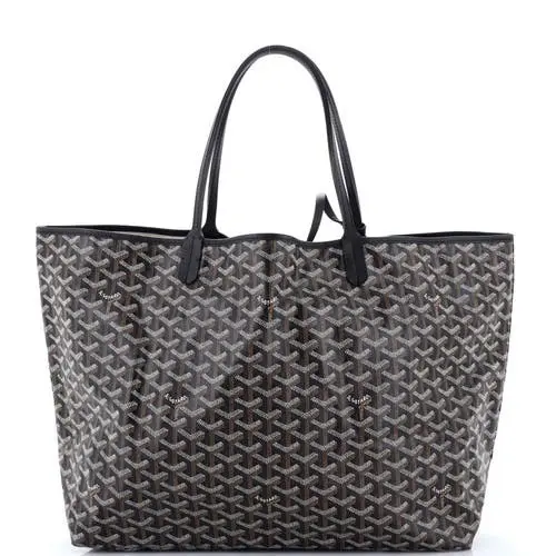Goyard Saint Louis Tote Coated Canvas Gm - Black
