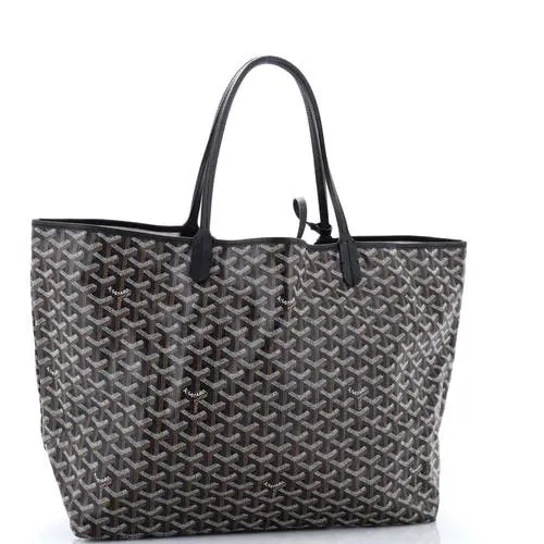 Goyard Saint Louis Tote Coated Canvas Gm - Black