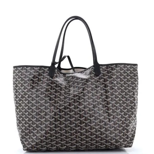Goyard Saint Louis Tote Coated Canvas Gm - Black