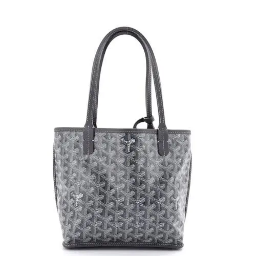 Goyard Anjou Reversible Tote Coated Canvas Mini - Grey