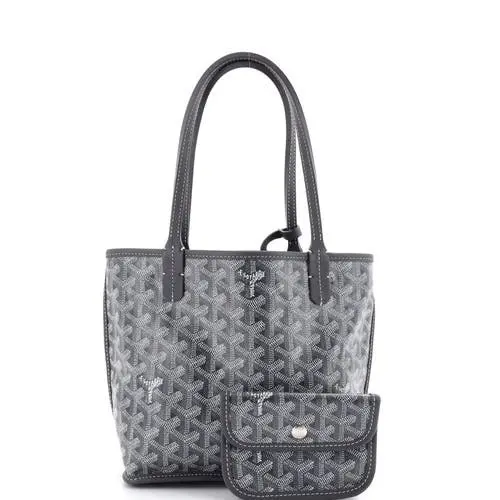 Goyard Anjou Reversible Tote Coated Canvas Mini - Grey