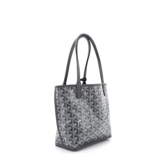 Goyard Anjou Reversible Tote Coated Canvas Mini - Grey