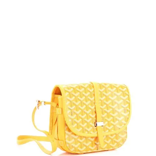 Goyard Belvedere Ii Messenger Bag Coated Canvas Pm - Yellow