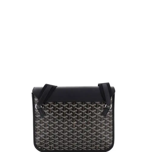 Goyard Coursier Messenger Bag Coated Canvas And Leather - Black