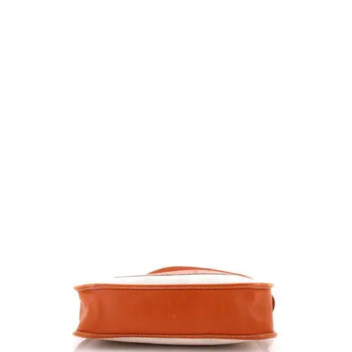 Hermès Evelyne Bag Gen Iii Toile And Leather Pm - White