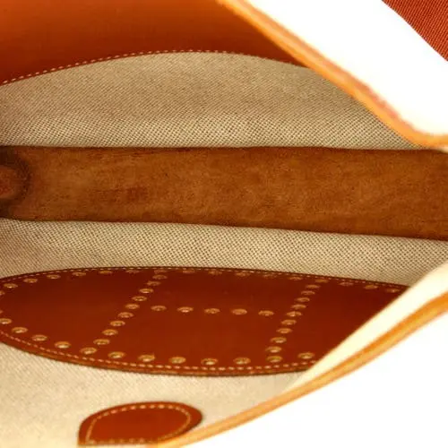 Hermès Evelyne Bag Gen Iii Toile And Leather Pm - White