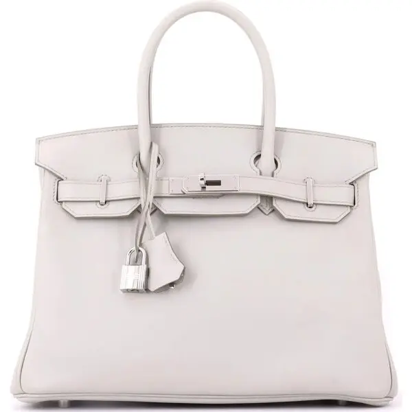 Hermès Birkin 30 Handbag In Light Swift Leather With Palladium Hardware - Beton
