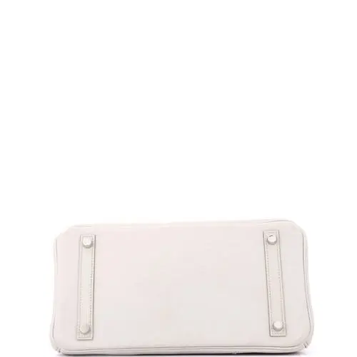 Hermès Birkin Handbag Light Swift With Palladium Hardware 30 - White