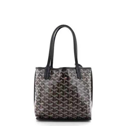 Goyard Anjou Reversible Tote Coated Canvas Mini - Black