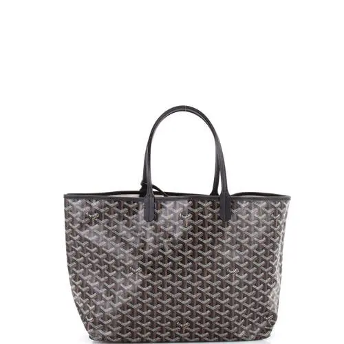 Goyard Saint Louis Tote Coated Canvas Pm - Black