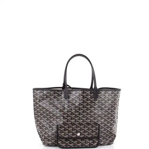 Goyard Saint Louis Tote Coated Canvas Pm - Black