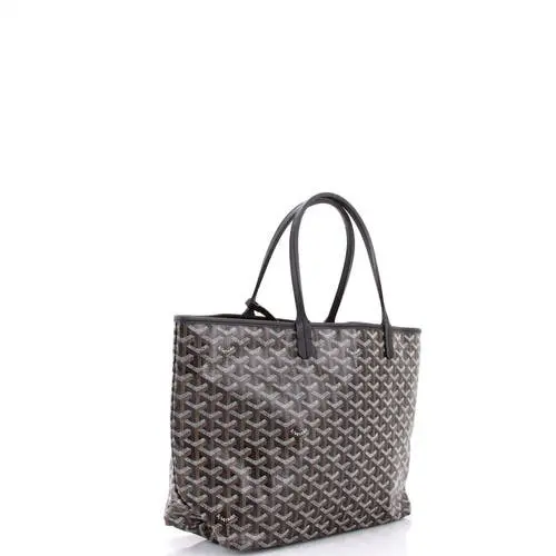 Goyard Saint Louis Tote Coated Canvas Pm - Black