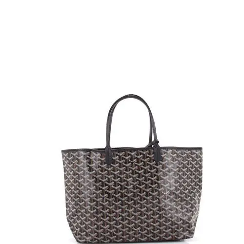 Goyard Saint Louis Tote Coated Canvas Pm - Black