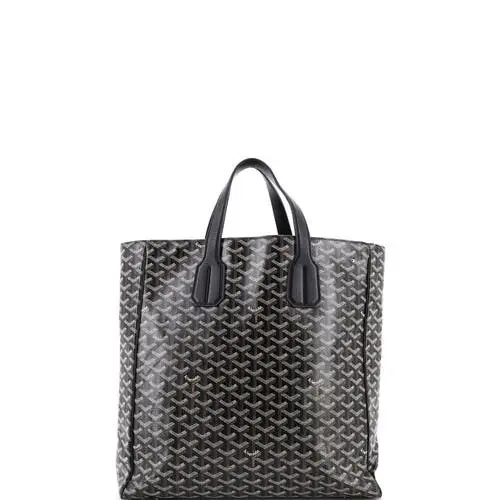 Goyard Voltaire Iii Tote Coated Canvas - Black