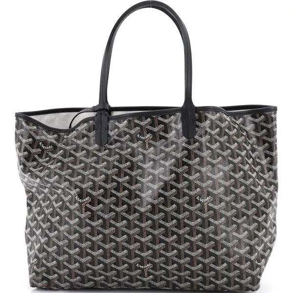 Goyard Saint Louis Tote Pm Coated Canvas - Black