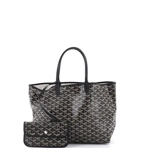Goyard Saint Louis Tote Pm Coated Canvas - Black