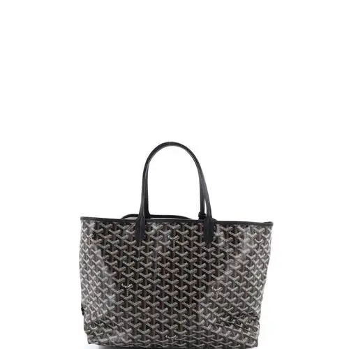 Goyard Saint Louis Tote Pm Coated Canvas - Black
