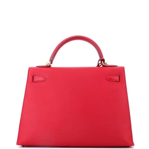 Hermès Kelly Handbag Epsom With Gold Hardware 32 - Red