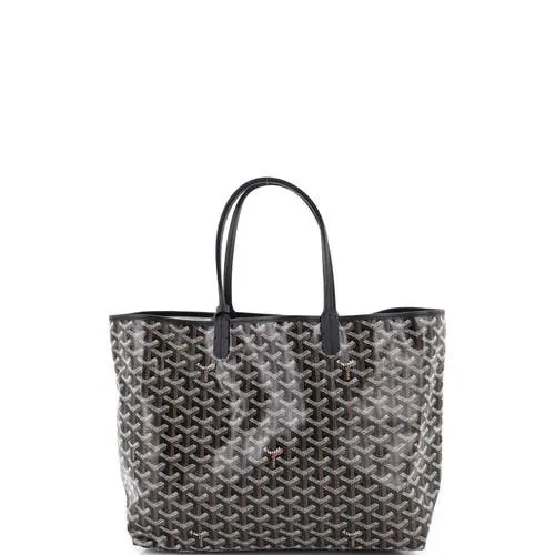 Goyard Saint Louis Pm Tote Coated Canvas - Black