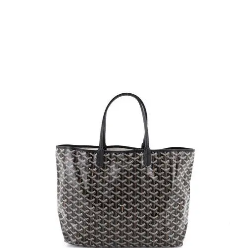 Goyard Saint Louis Pm Tote Coated Canvas - Black