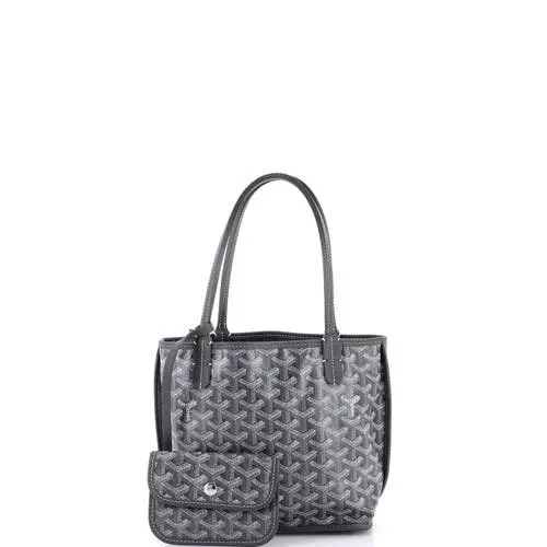 Goyard Anjou Reversible Tote Coated Canvas Mini - Grey
