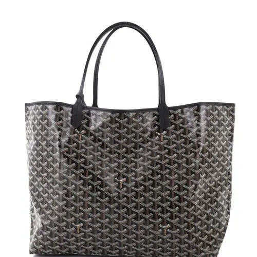 Goyard Saint Louis Tote Coated Canvas Gm - Black