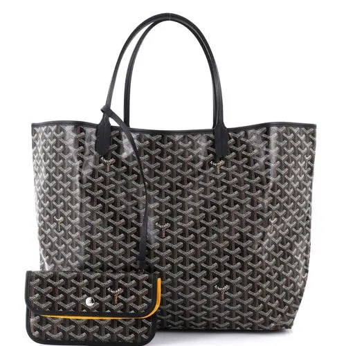 Goyard Saint Louis Tote Coated Canvas Gm - Black