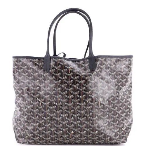 Goyard Saint Louis Tote Coated Canvas Pm - Black
