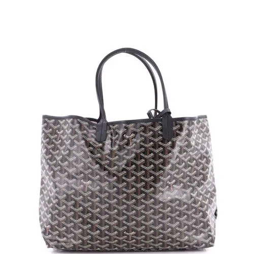 Goyard Saint Louis Tote Coated Canvas Pm - Black