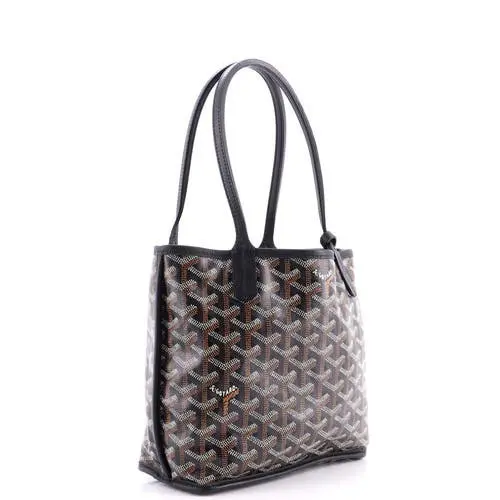 Goyard Anjou Reversible Tote Coated Canvas Mini - Black
