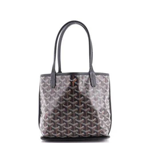 Goyard Anjou Reversible Tote Coated Canvas Mini - Black