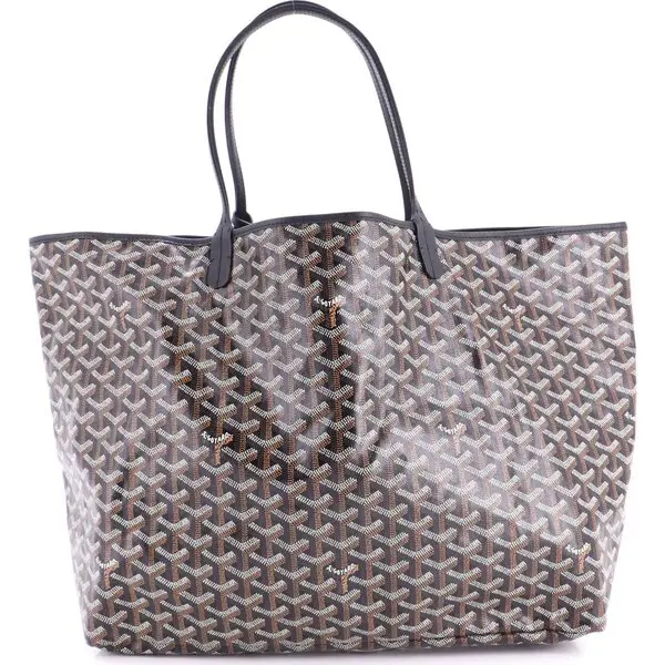 Goyard Saint Louis Tote Coated Canvas Gm - Black