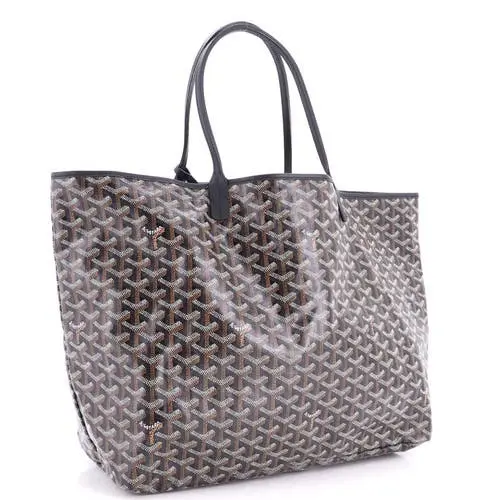 Goyard Saint Louis Tote Coated Canvas Gm - Black