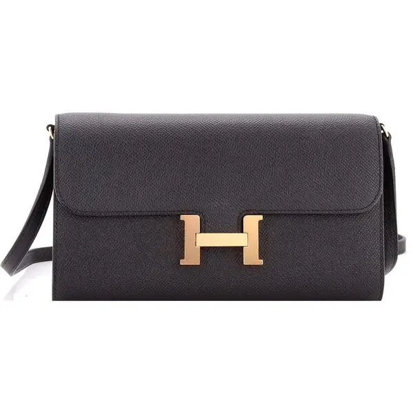 Hermès Constance To Go Wallet Epsom - Noir