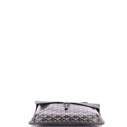 Goyard Coursier Messenger Bag Coated Canvas And Leather - Black