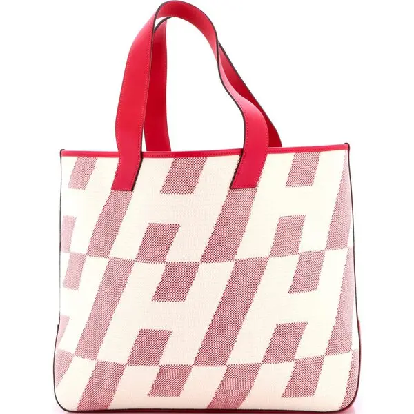 Hermès Cabas H En Biais 40 Tote - Framboise