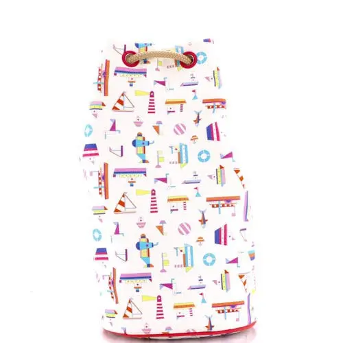 Hermès Petit Chalutier Duffle Bag Printed Canvas - Multicolor