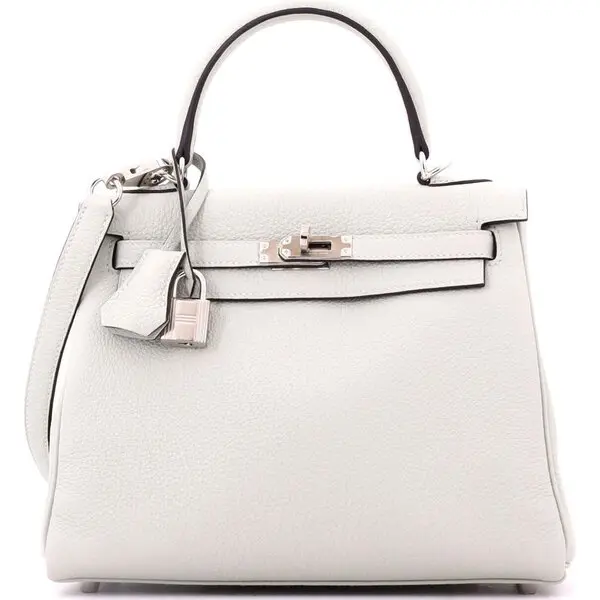 Hermès Kelly Handbag Togo With Palladium Hardware 25 - Grey