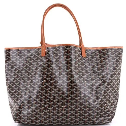 Goyard Saint Louis Tote Coated Canvas Gm - Black