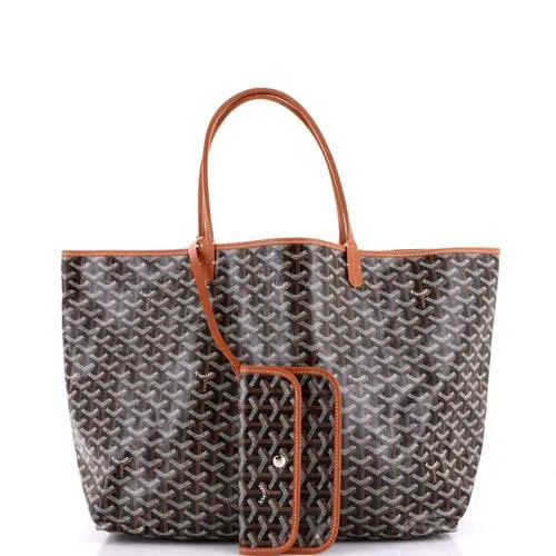 Goyard Saint Louis Tote Coated Canvas Gm - Black