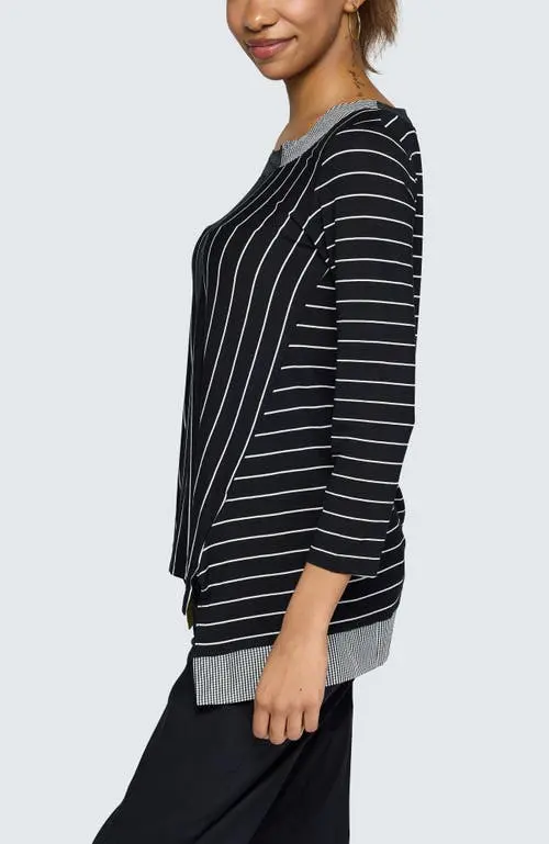 LUUKAA Striped Viscose Jersey Blouse