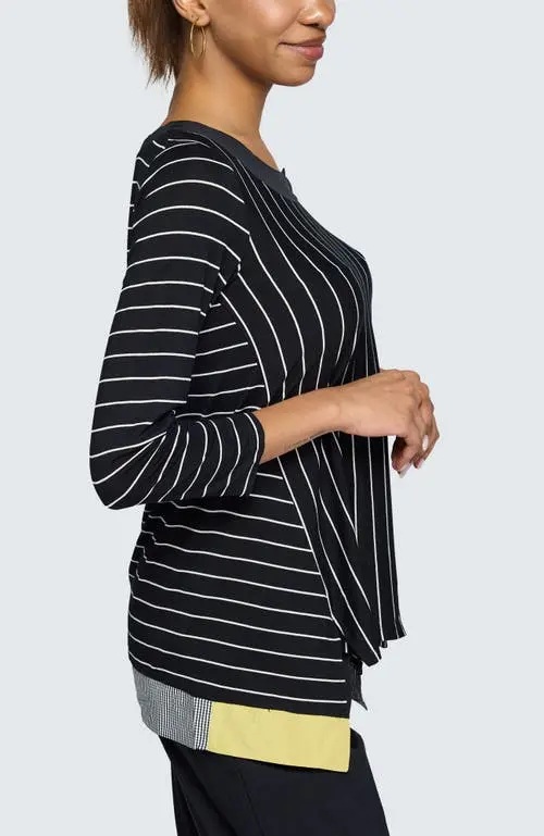 LUUKAA Striped Viscose Jersey Blouse